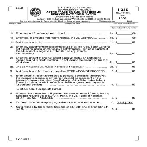 Active Trade or Business Income Reduced Rate Computation | PDF