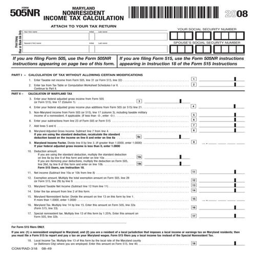 If you are a nonresident, you must file Form 505 and Form 505NR. | PDF