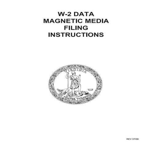 W2 Magnetic Media Filing Instructions | PDF