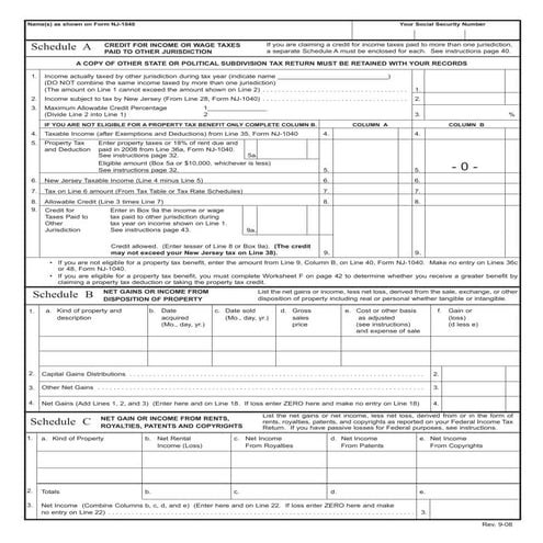 Schedules A, B and C | PDF