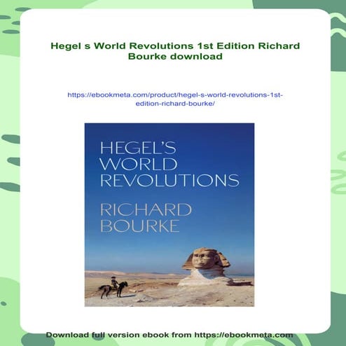 Hegel s World Revolutions 1st Edition Richard Bourke | PDF