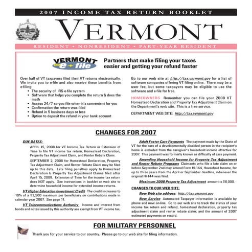 Income Tax Booklet | PDF