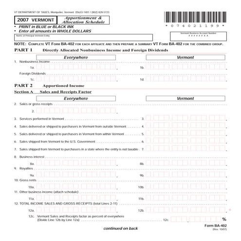 Business Income Tax Return Instructions | PDF