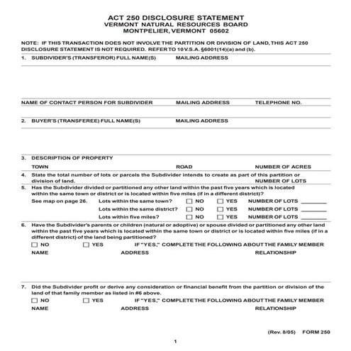 act250 | PDF | Land and Farms | Real Estate