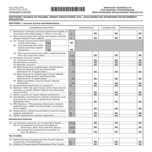 8582-K - Kentucky Passive Activity Loss Limitations - Form 42A740-S18 | PDF