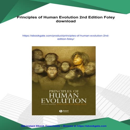 Principles of Human Evolution 2nd Edition Foley | PDF