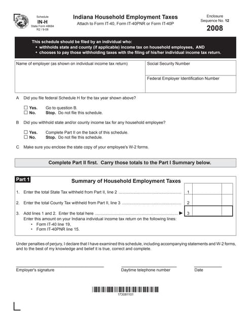 Schedules 1 & 2 for the IT-40: Indiana Deductions and Credits | PDF