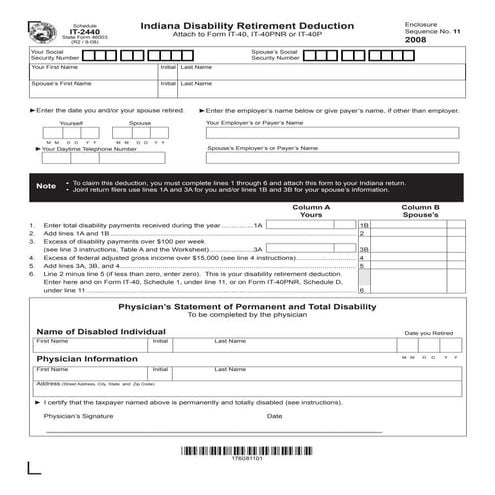 Indiana Disability Retirement Deduction | PDF