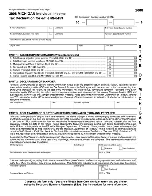 Individual Income Tax Declaration for Electronic Filing | PDF