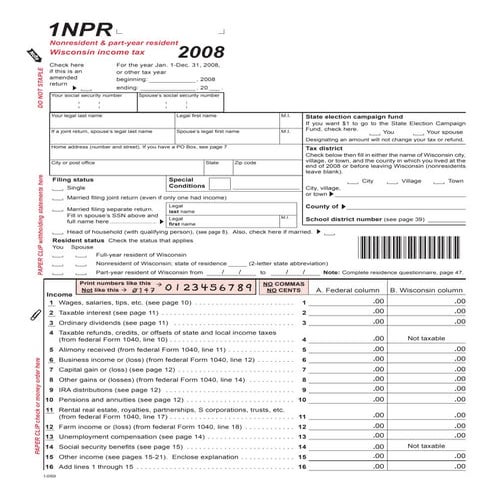 Form 1NPR | PDF