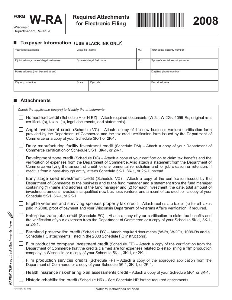 Form W-RA