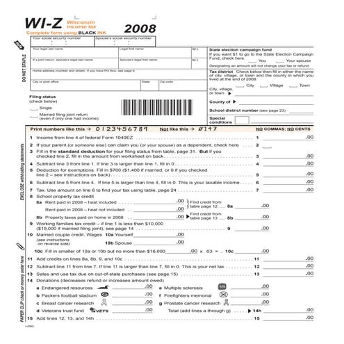 Form WI-Z | PDF