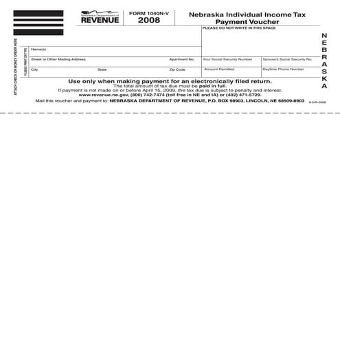 revenue.ne.gov tax current f_8453n | PDF