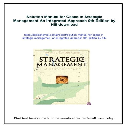 Solution Manual for Cases in Strategic Management An Integrated ...