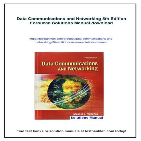 Data Communications and Networking 5th Edition Forouzan Solutions Manual | PDF