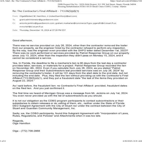 129 - the City of Stuart CDBG DHR Project File No 2023-5606 | PDF