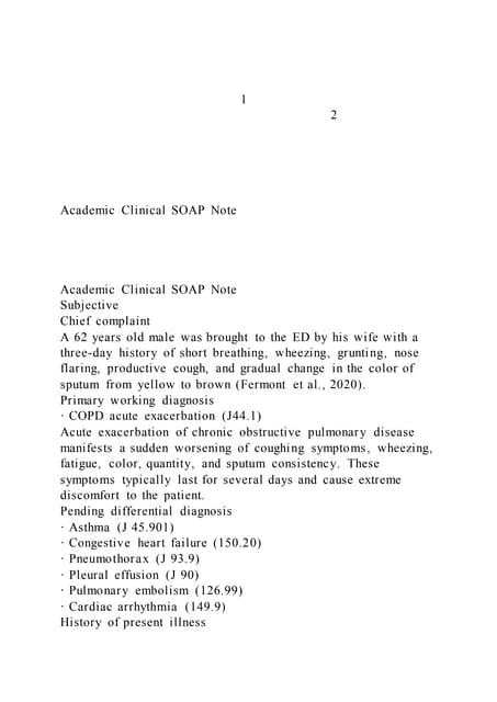 Case Presentatio - Case of 55 years old male presenting with shortness ...