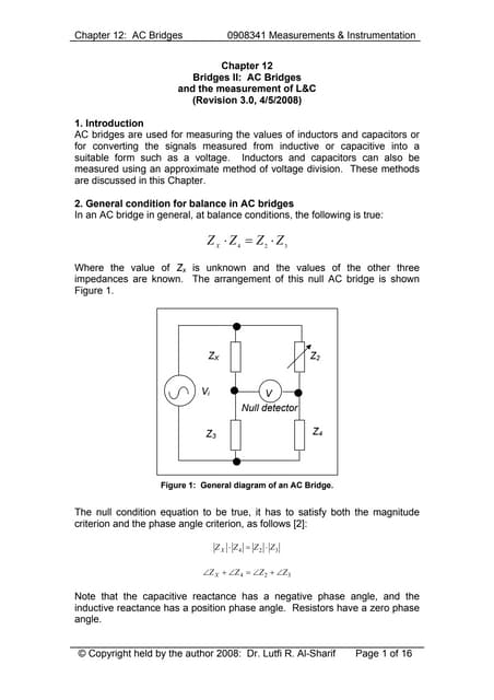 Schering bridge and its derivation | PPTX | Physics | Science