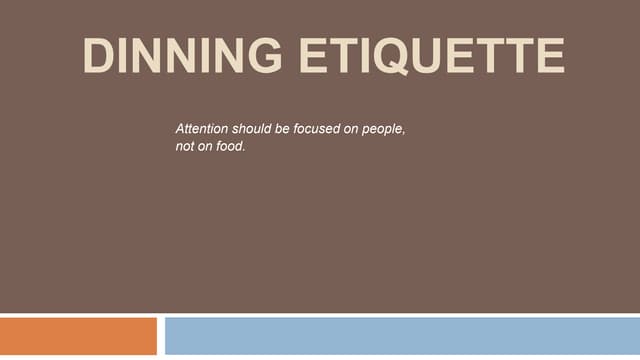 Dining etiquette-ppt | PPTX