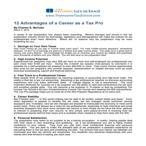 Tax Preparation vs Tax Planning: Key Differences | PDF
