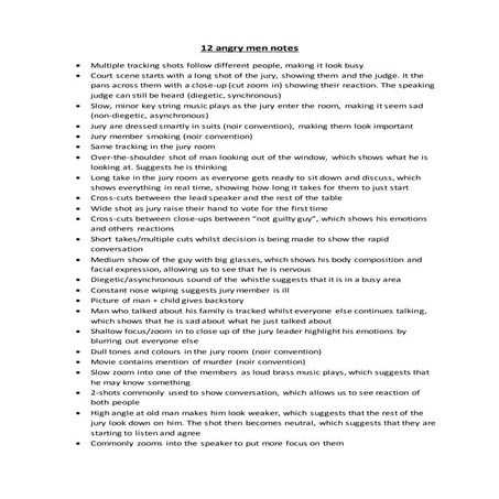 12 angry men notes | DOCX