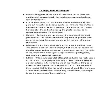 12 angry men techniques | DOCX