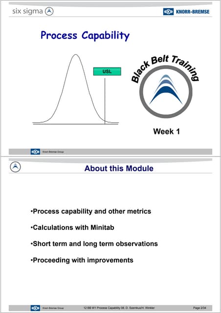 Six sigma part1: Process capability | PPTX | Business | Business and ...