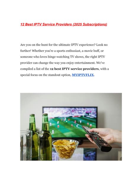 Top IPTV Service Providers in the USA for 2024: Freegotv and TereaTV | PPT