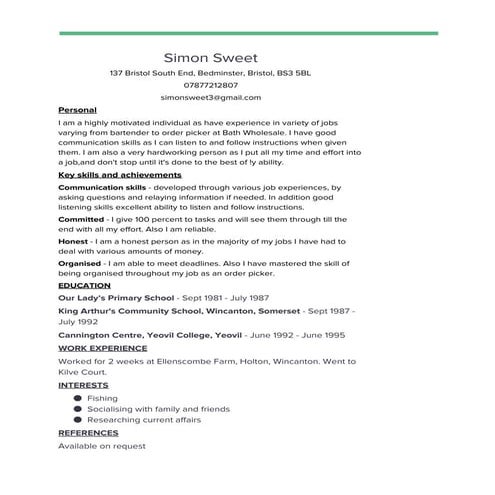 Simon resume | PDF