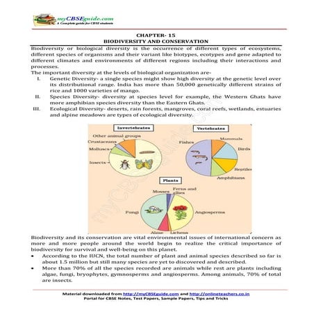 12 biology notes_ch15_biodiversity_and_conservation | PDF