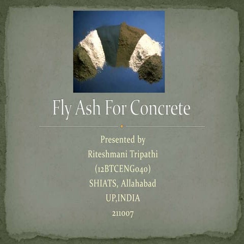 Flyash disposal and utilization | PPTX