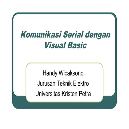 12c Komunikasi Data Serial Di Pc Dengan Vb | PDF