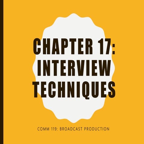 Television Interview Formats | PDF