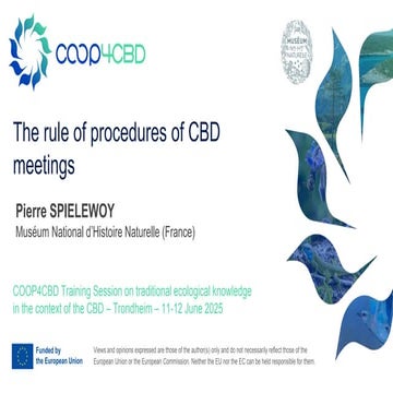 The Rule of Procedures of UN CBD Meetings | PDF
