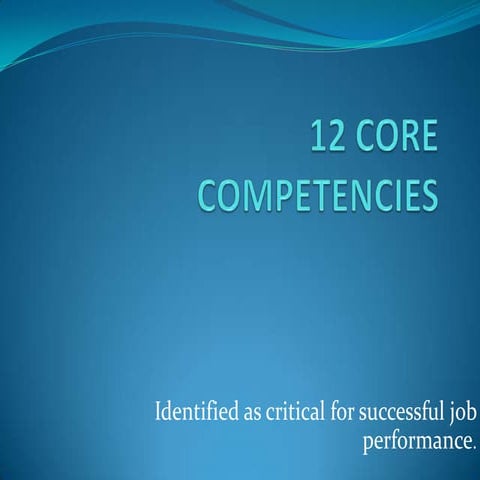 12 core competencies | PPTX