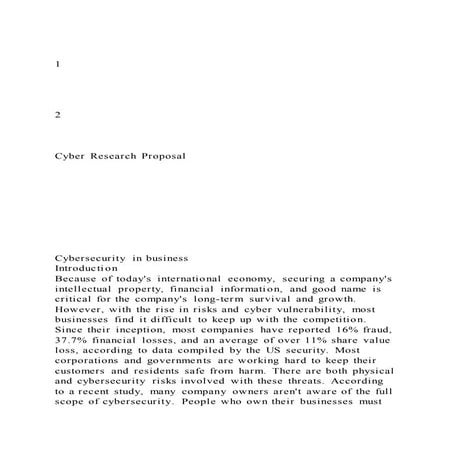 Cyber security research proposal | DOCX
