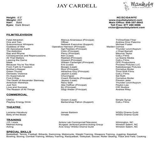 Lauren Babrée acting resume | RTF