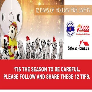 12 Days of Holiday Fire Safety Tips | PPTX