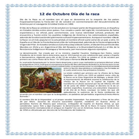 12 de octubre día de la raza | DOCX