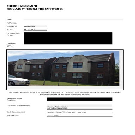 Fire Risk Assessment Master ( Flats) | PDF