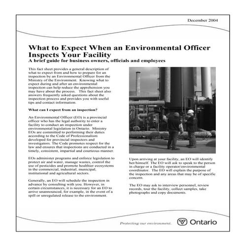 4888e - What to Expect When an Environmental Officer Inspects Your ...