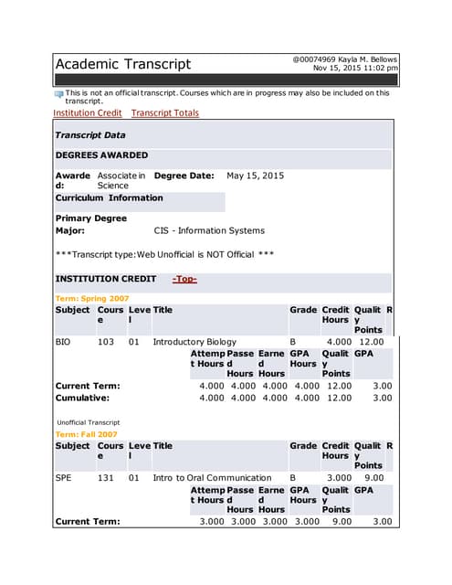 Argosy Transcript | PPT