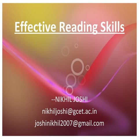 12 effective reading skills | PPT