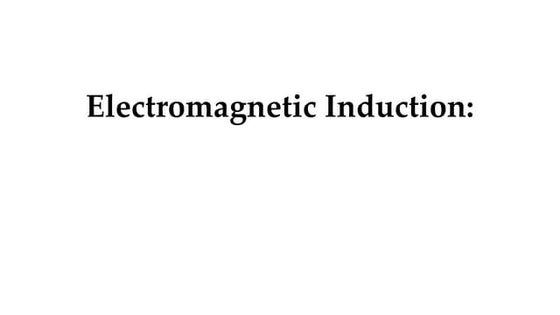 Physics Investigatory Electromagnetic Induction Class Xii Pdf