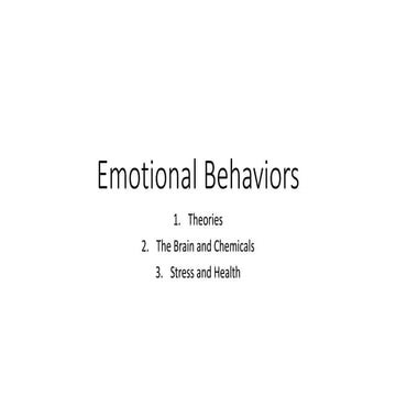 Behavioral Neuroscience: Emotional Behaviors | PPTX