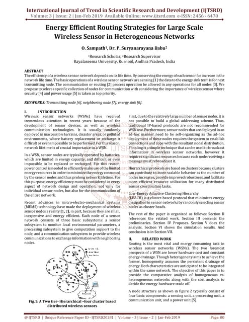 Energy Efficient Routing Strategies For Large Scale Wireless Sensor In Heterogeneous Networks Pdf
