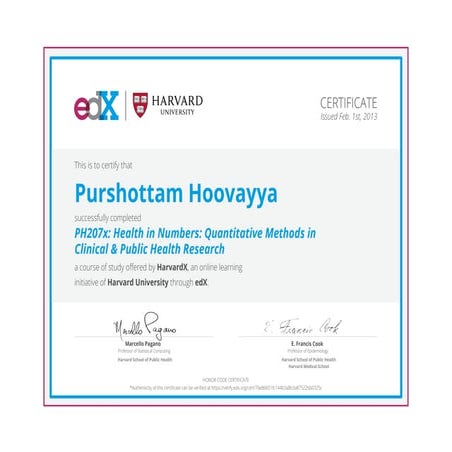 Harvard-Certificate | PDF