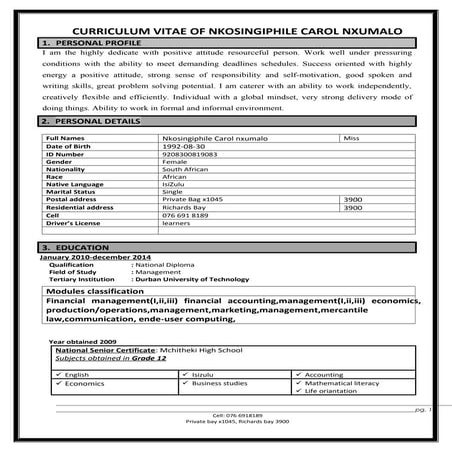Boitumelo CV | DOCX