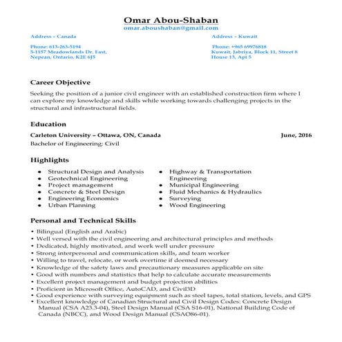 Omar Ash Resume - Kuwait | PDF