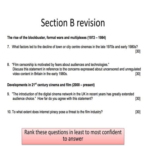 12 film revision for section B | PPTX